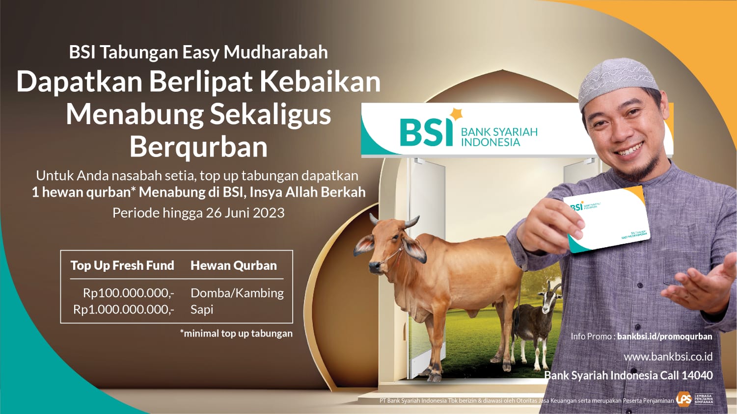 Sambut Idul Adha 1444 H, BSI Berikan Hewan Kurban pada Nasabah Setia – Rubis.id